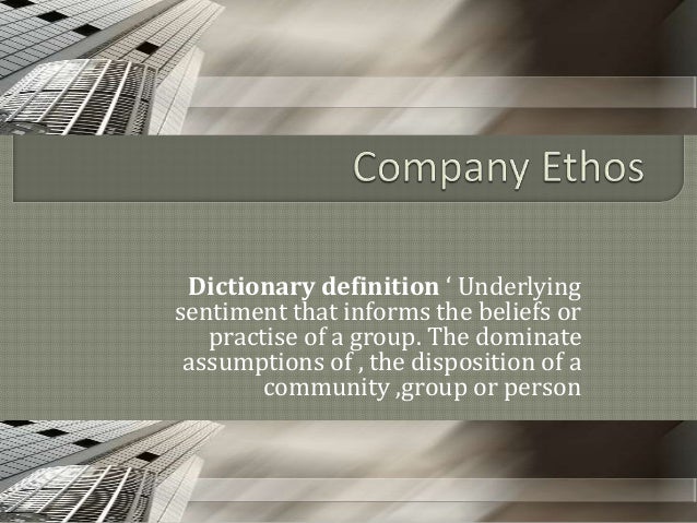 Company ethos 301011