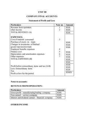 Company final accounts | DOCX