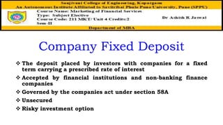 Company fixed deposit | PPTX | Business Banking & Finance | Business
