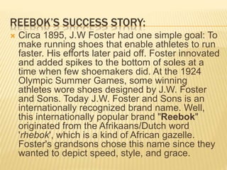 Reebok corporate strategy | PPTX