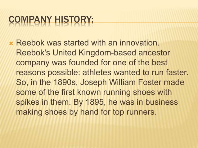 Reebok corporate strategy | PPT