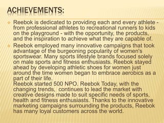 Reebok corporate strategy | PPT