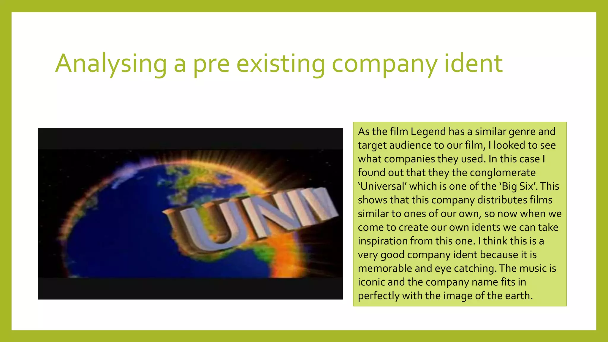 Company ident research | PPTX