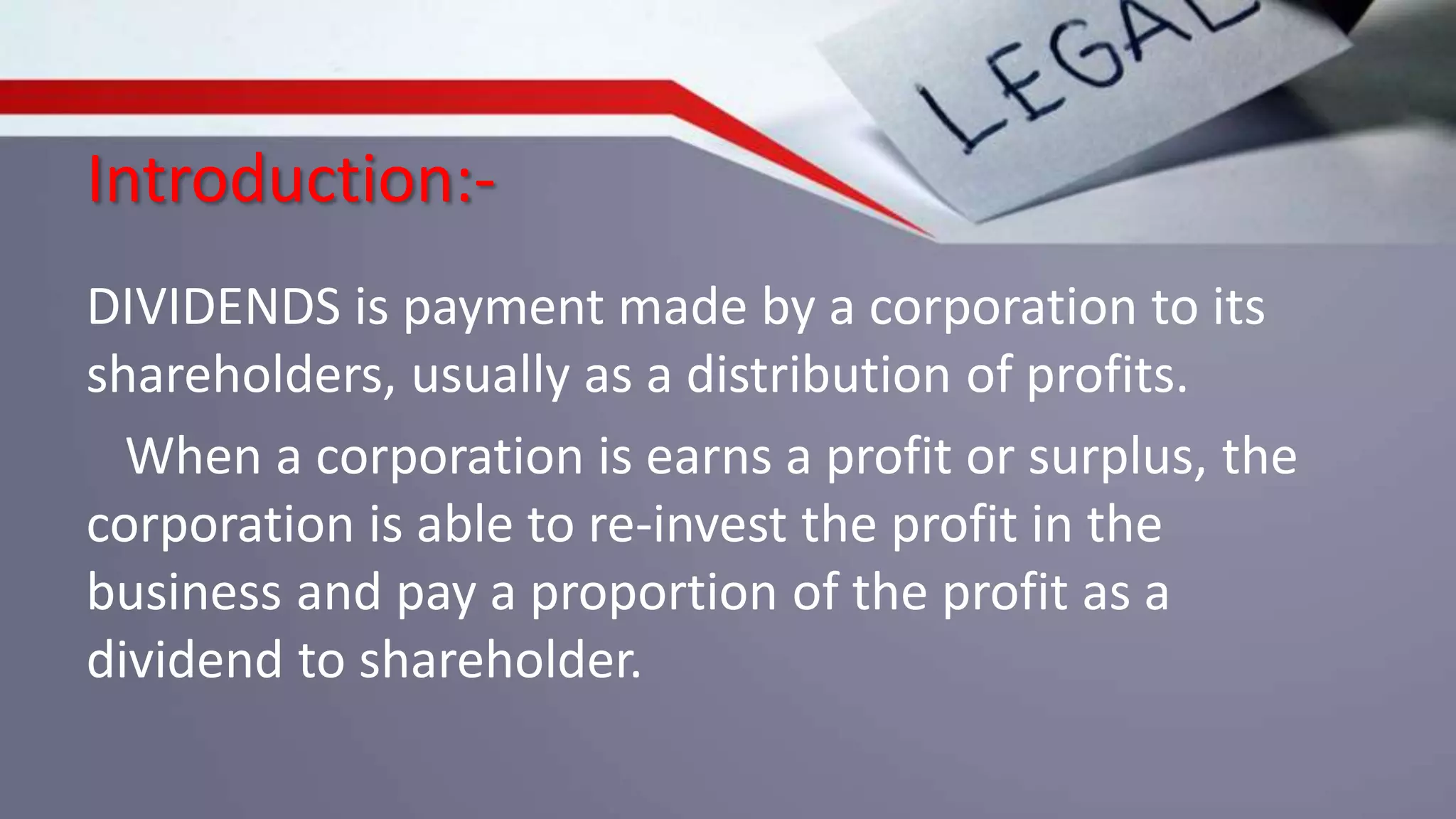 Punishment for failure to distribution the dividends | PPTX