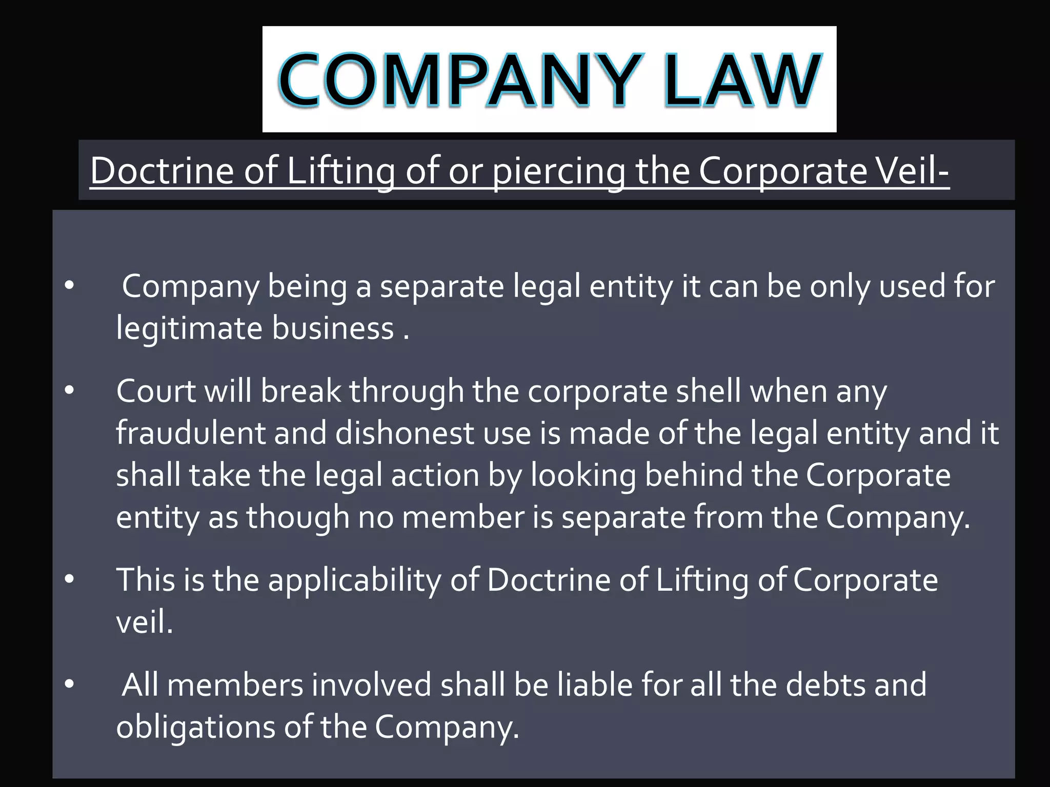Company law | PPTX