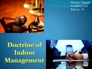 Doctrine of Indoor Management | PPTX