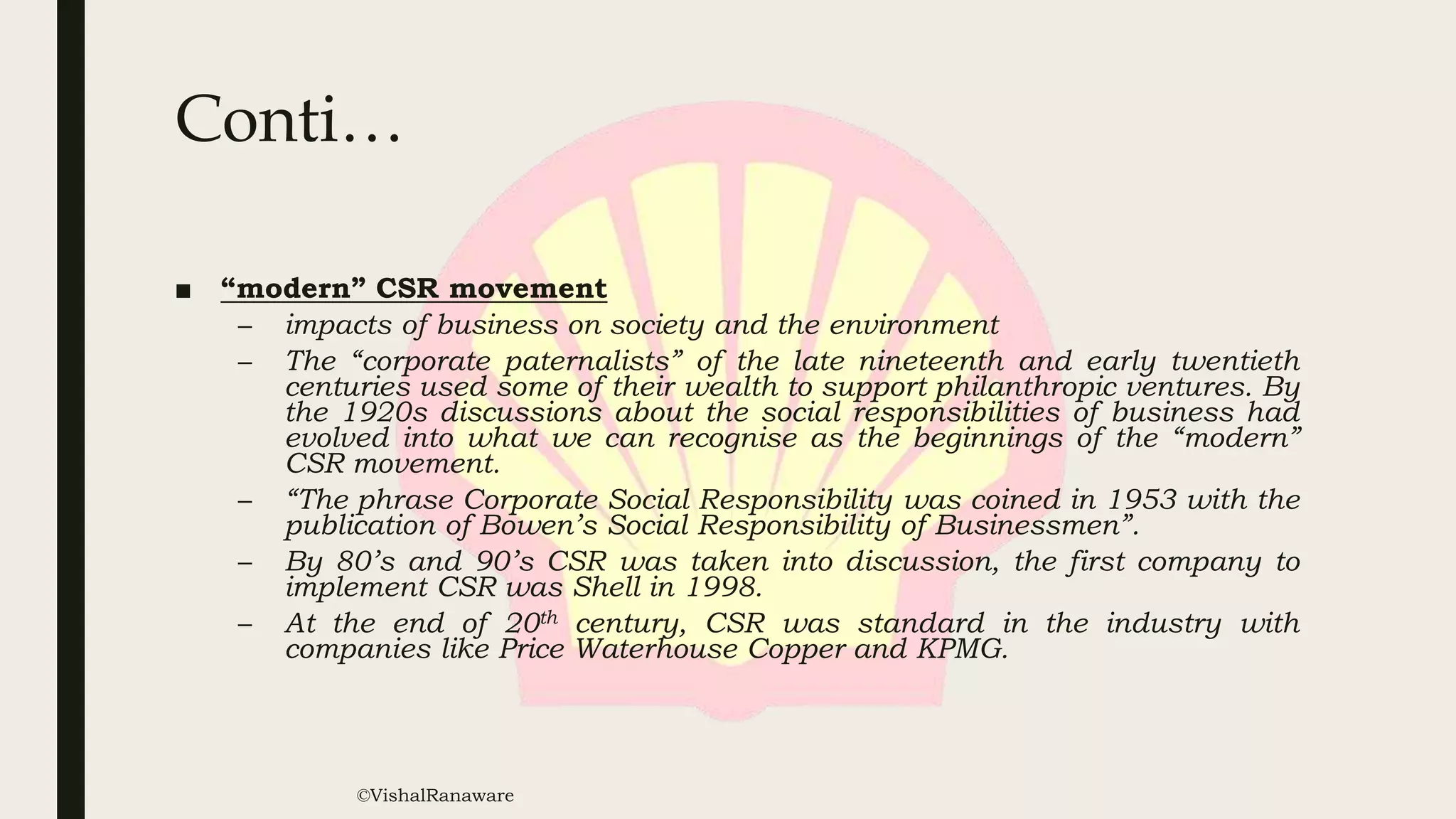 Corporate Social Responsibility (Company Law) by Vishal Ranaware | PPTX