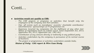 Corporate Social Responsibility (Company Law) by Vishal Ranaware | PPTX