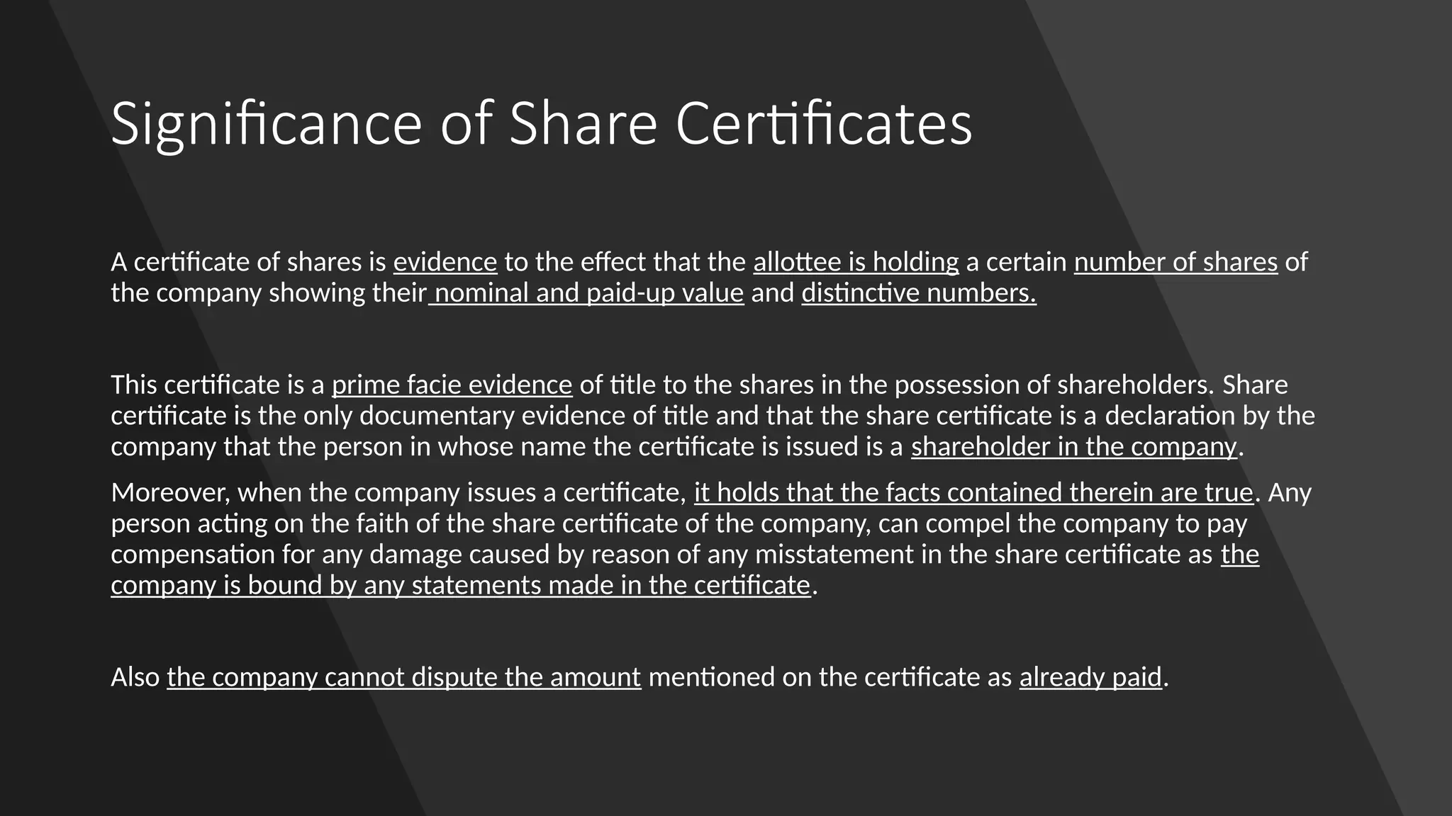 COMPANY LAW - ISSUE OF SHARE CERTIFICATES.pptx