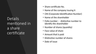 COMPANY LAW - ISSUE OF SHARE CERTIFICATES.pptx