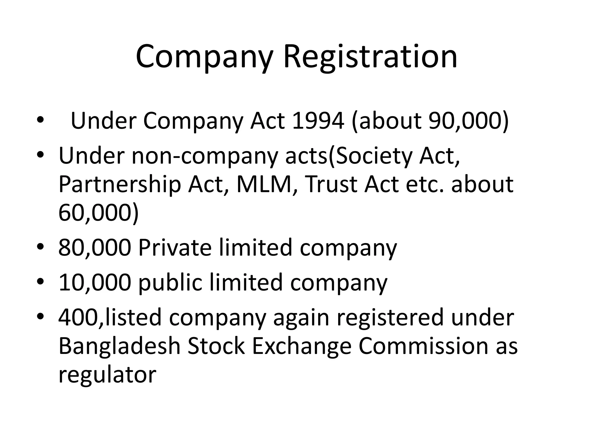 A Brief Presentation on Company Law 1994 in Bangladesh.ppt