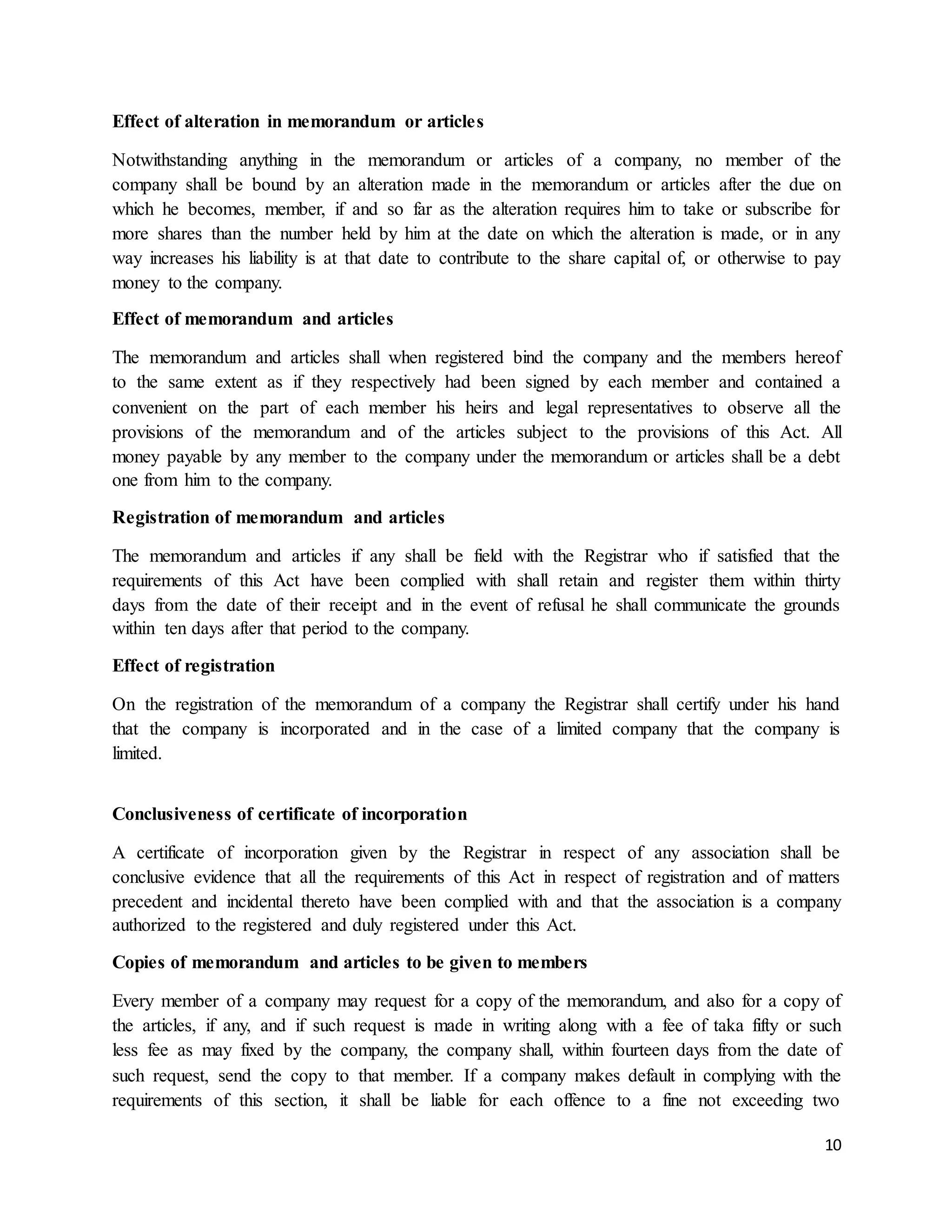 Company law 1994 summary final | DOCX