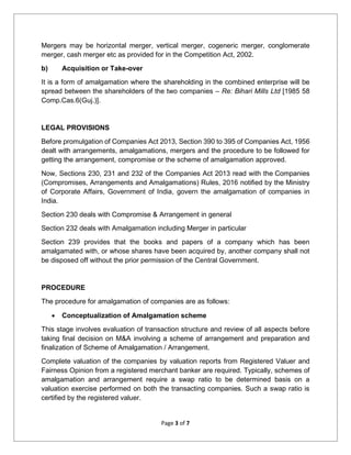 Company law 2013 merger and amalgamation | PDF