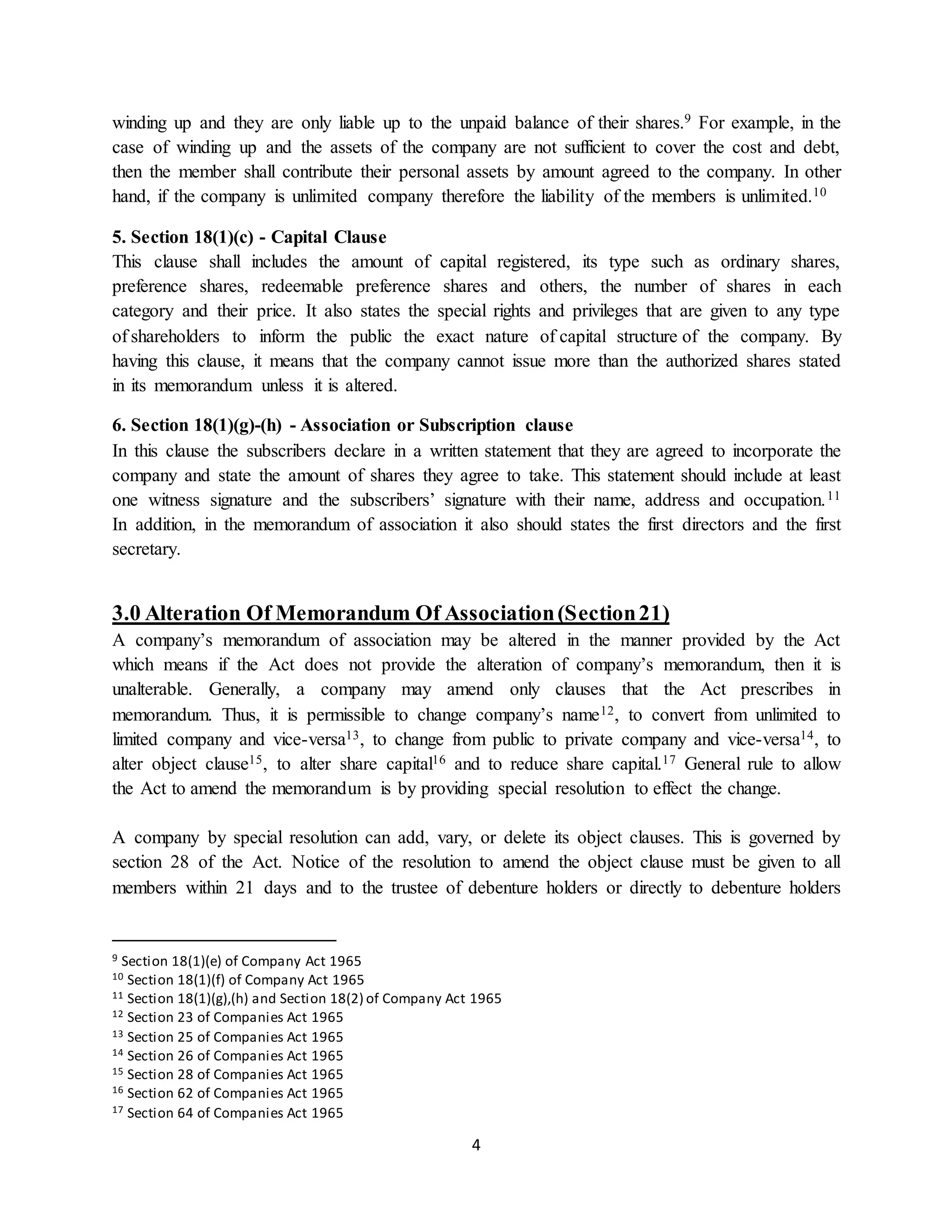 Company Law I - Company Constitution | DOCX