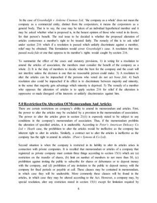Company Law I - Company Constitution | DOCX