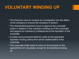 Winding up of a Company | PPT
