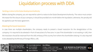 Company liquidation procedure with dubai development authority dda dubai in 2020 | PDF