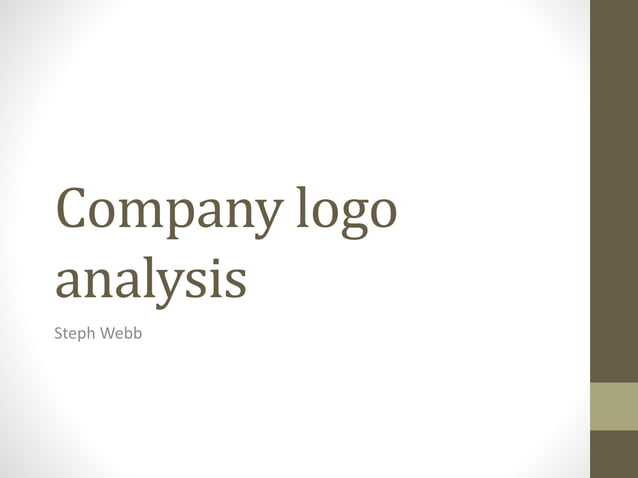 Company logo analysis | PPTX
