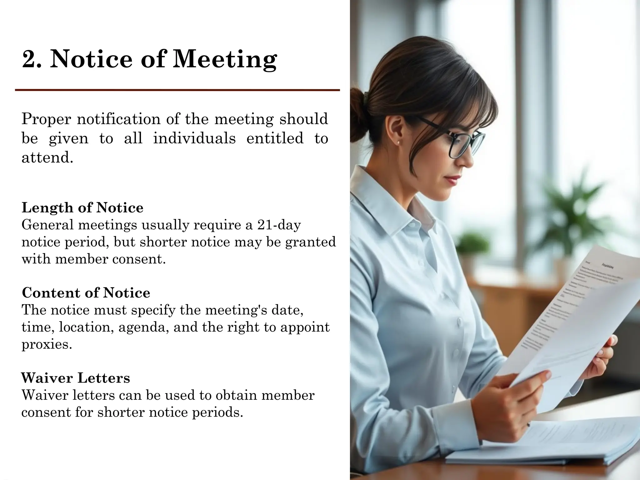 COMPANY meeting types and requisites of a meeting | PPTX
