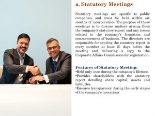 COMPANY meeting types and requisites of a meeting | PPTX