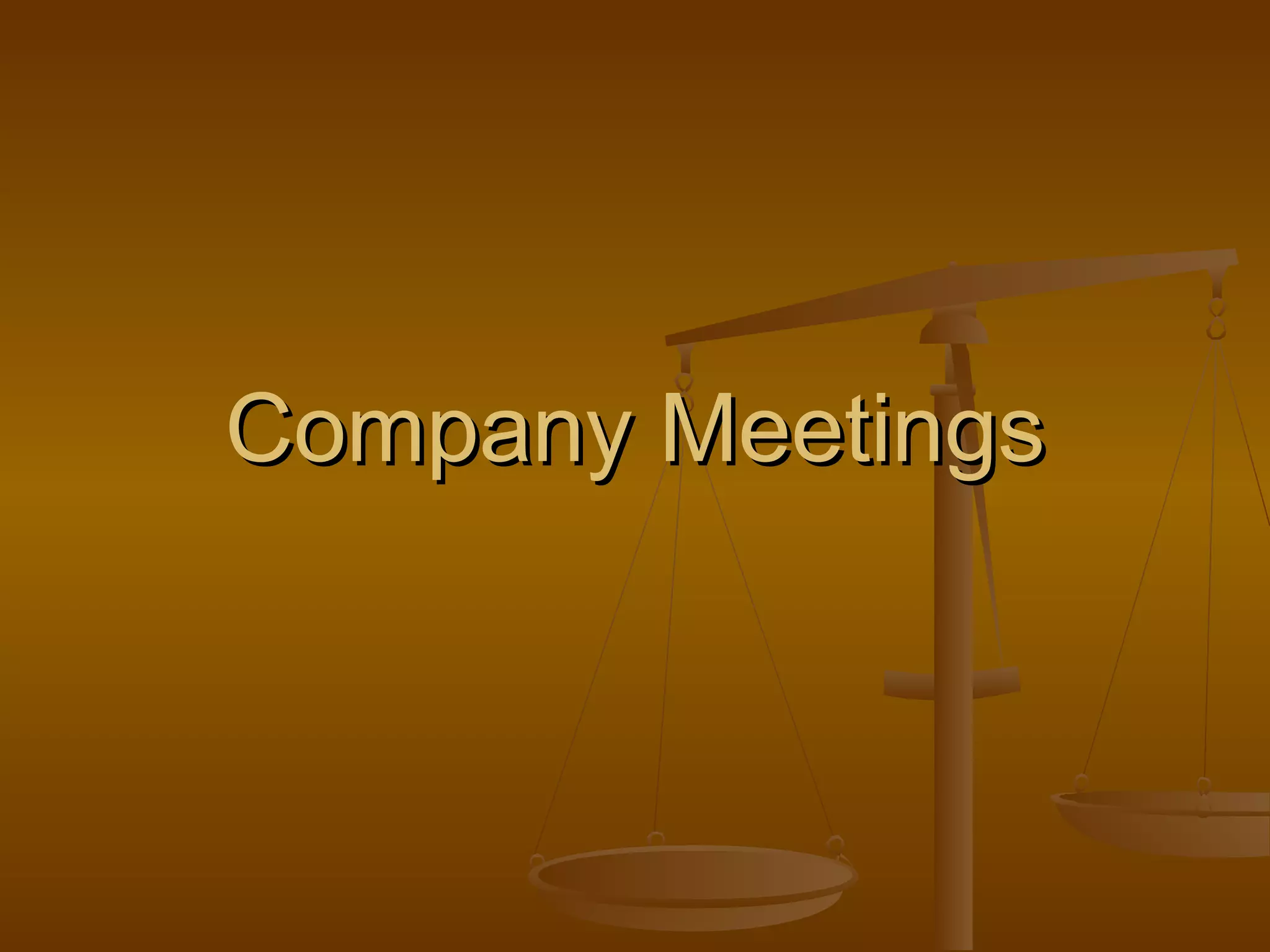 Company meetings | PPT