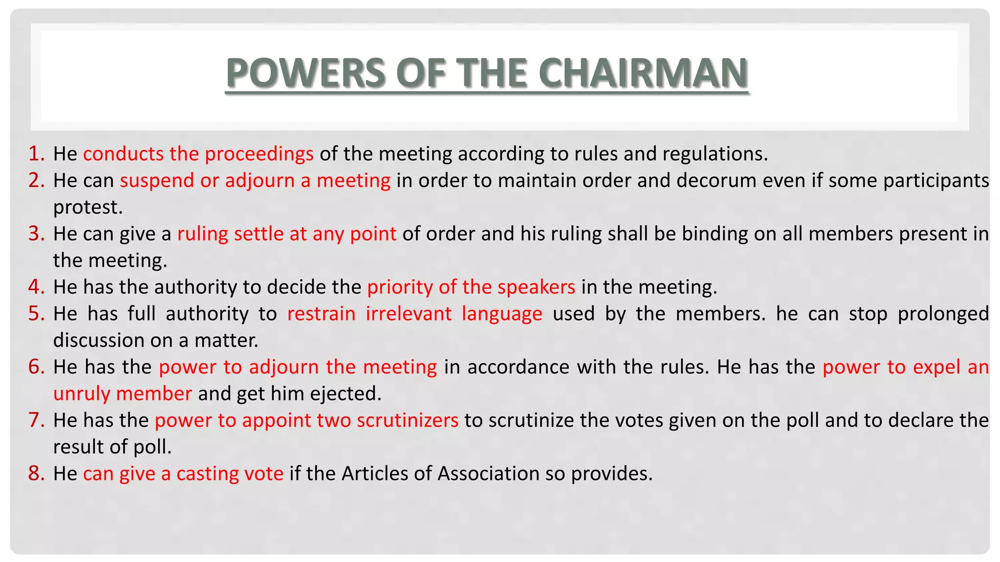 Requisites of a Valid Company Meeting | PPTX