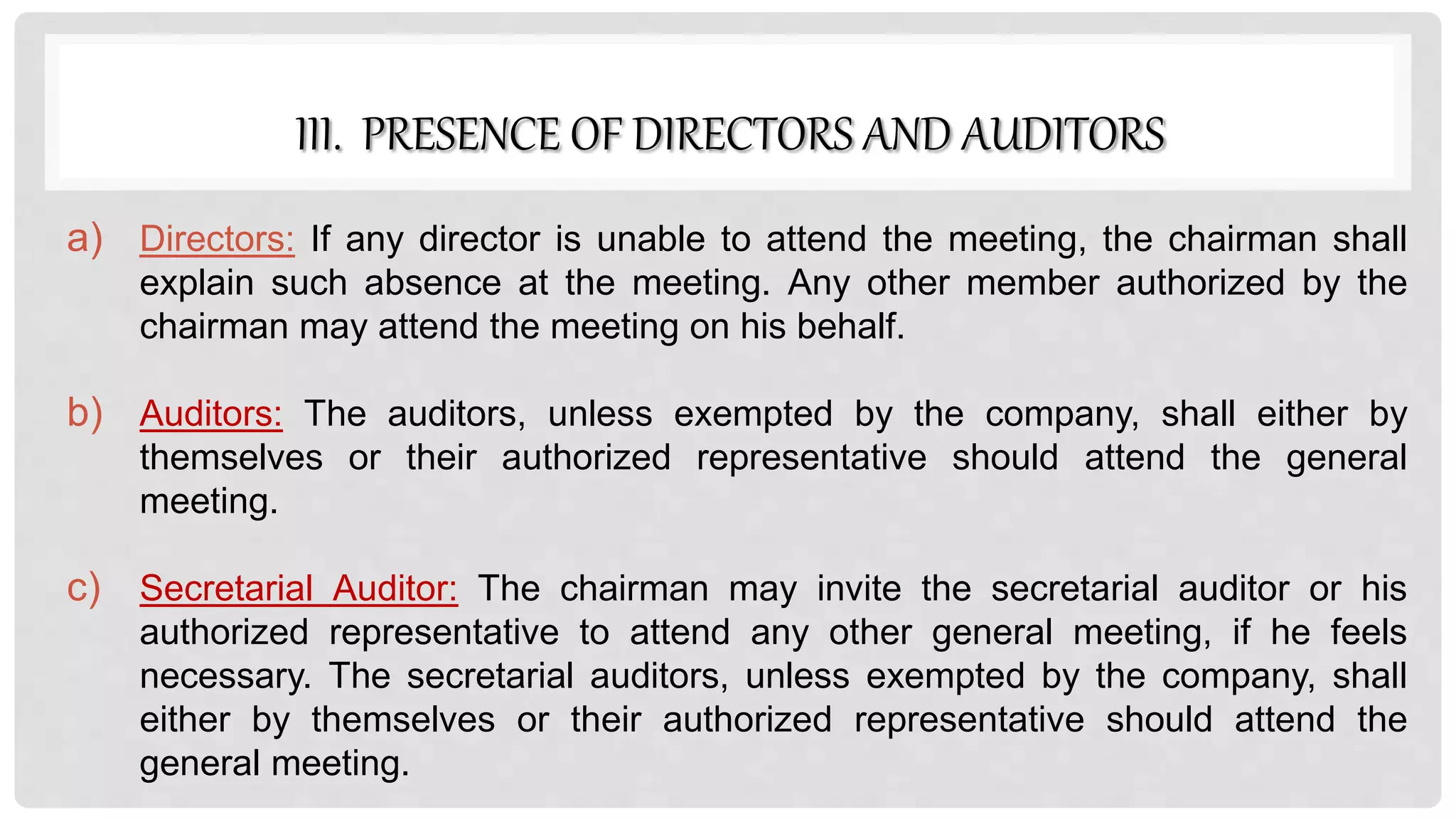 Requisites of a Valid Company Meeting | PPTX