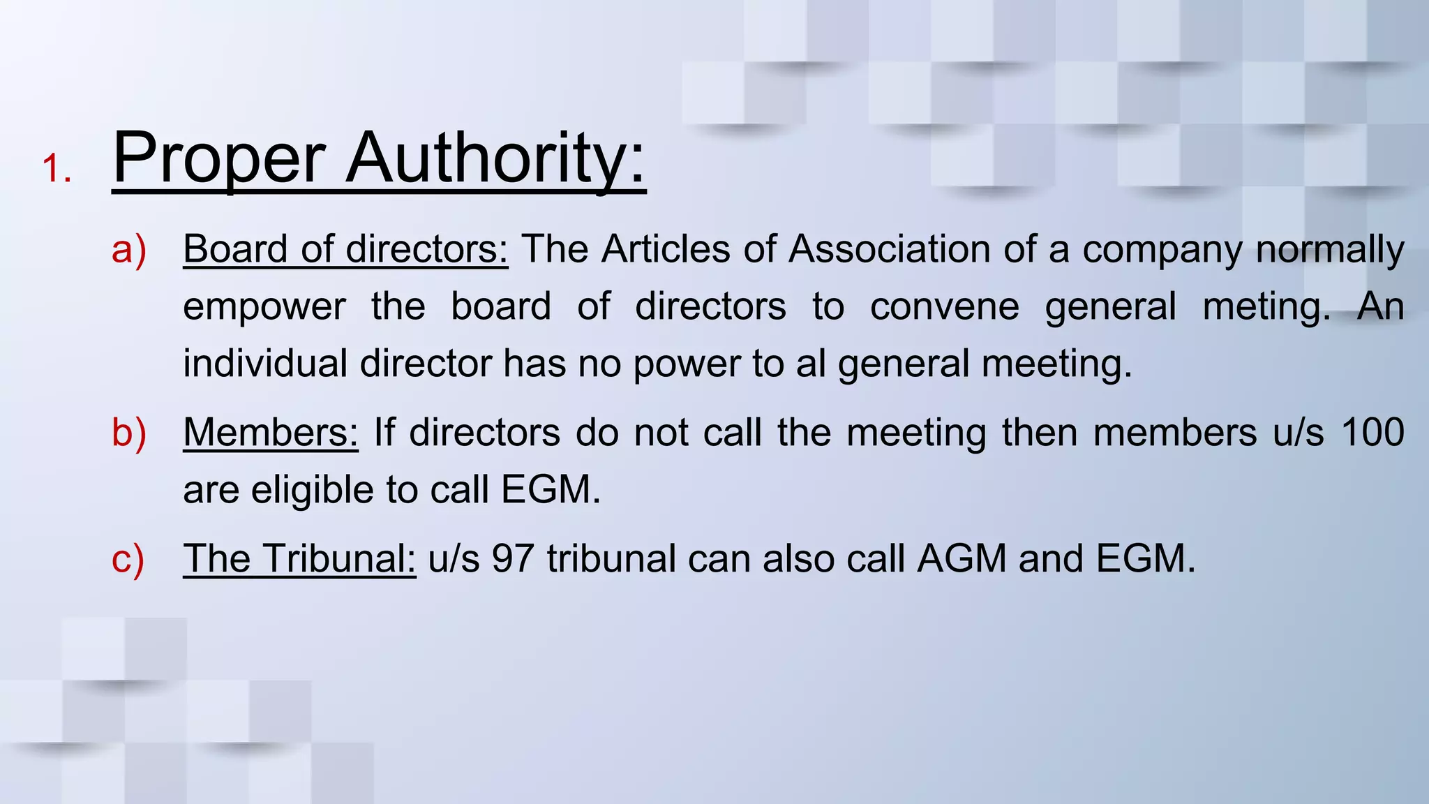 Requisites of a Valid Company Meeting | PPTX