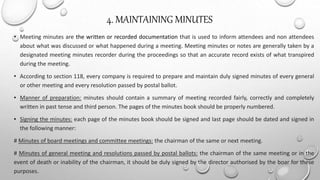 Requisites of a Valid Company Meeting | PPTX