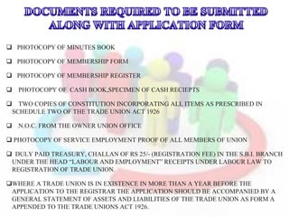 TRADE UNION ACT 1926 | PPTX