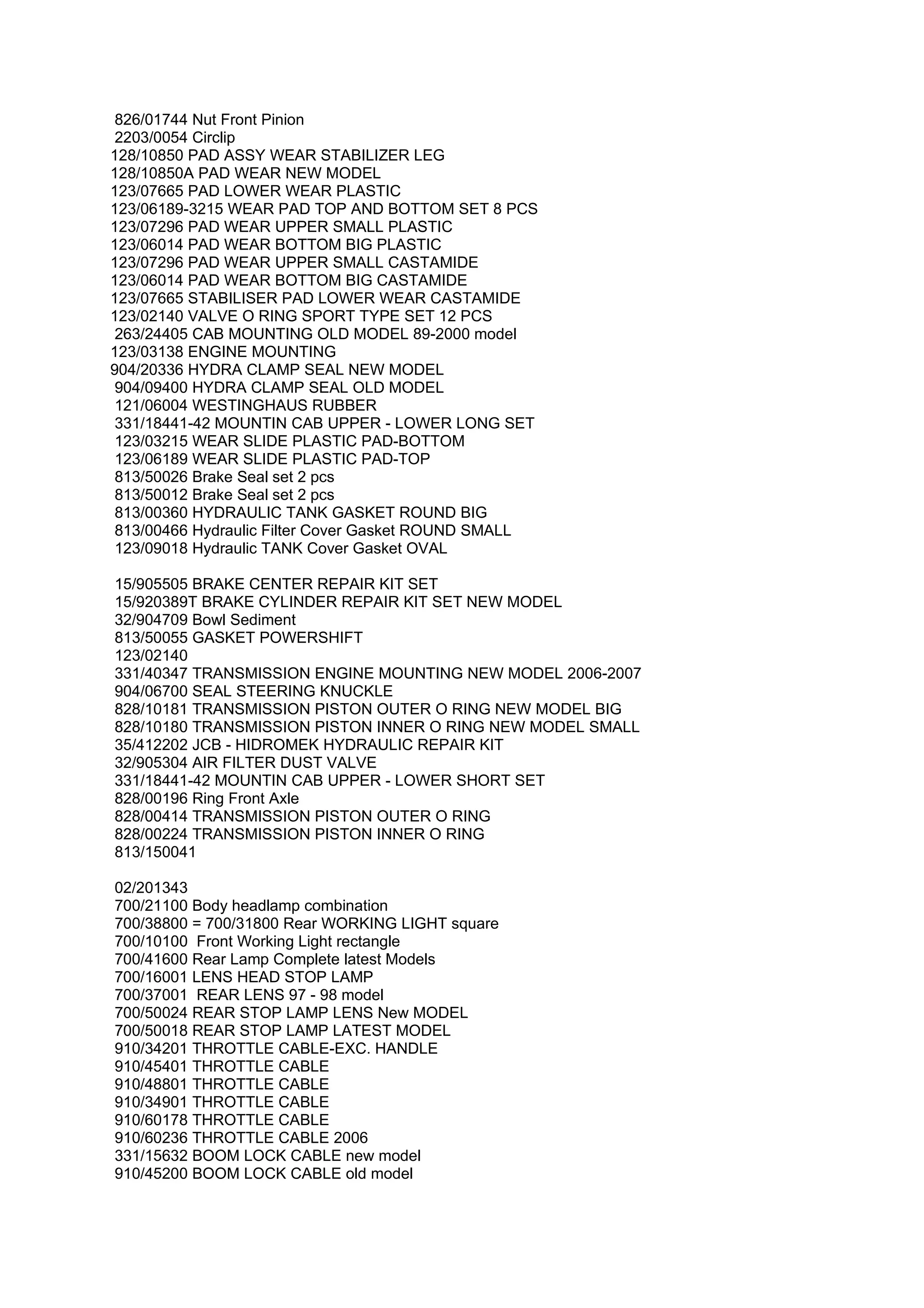 jcb parts manufacturer-exporter | DOC