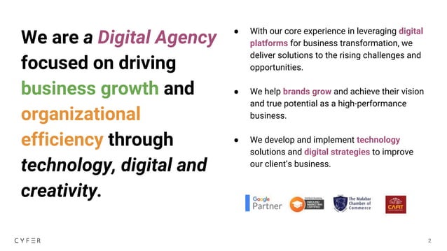 CYFER - Company Overview | PPT | Free Download