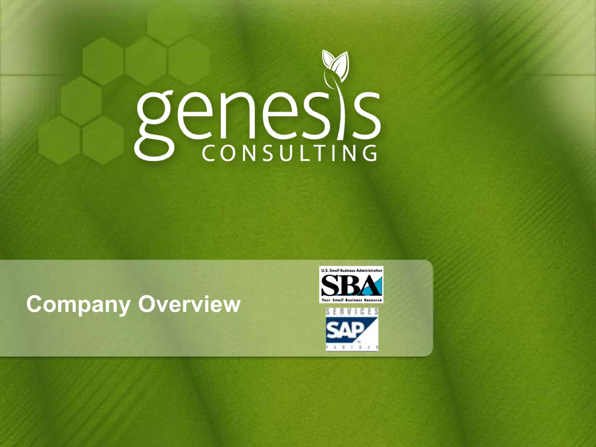 Genesis Company Overview | PPTX | Management Consulting Industry ...