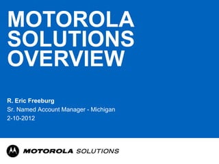 2012 Motorola Solutions Corporate Overview | PPTX