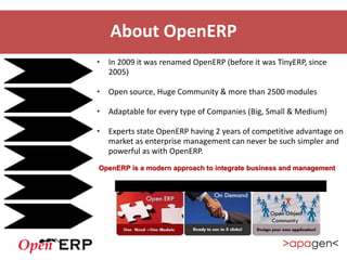 OpenERP with Apagen Solutions | PDF