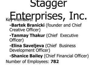 Stagger Enterprise Company Presentation | PPTX