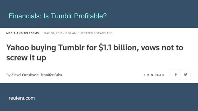 Tumblr Company Presentation | PPT