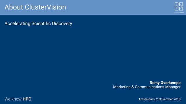 Company Presentation - ClusterVision | PPT