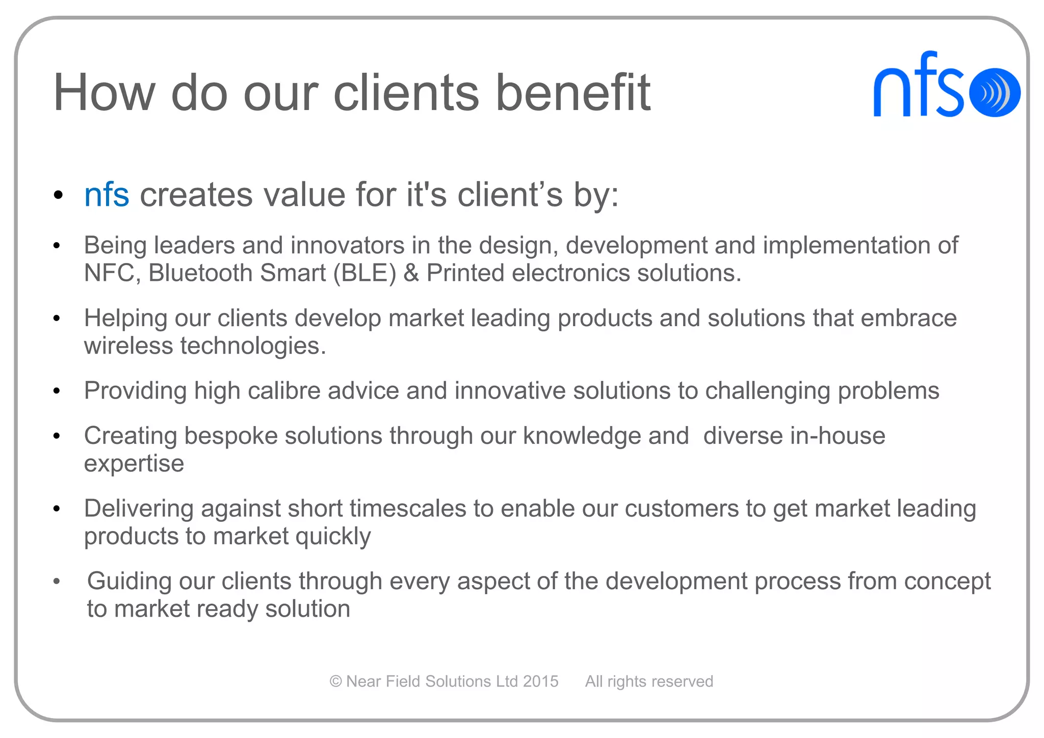 NFS - Company presentation 2015 | PDF