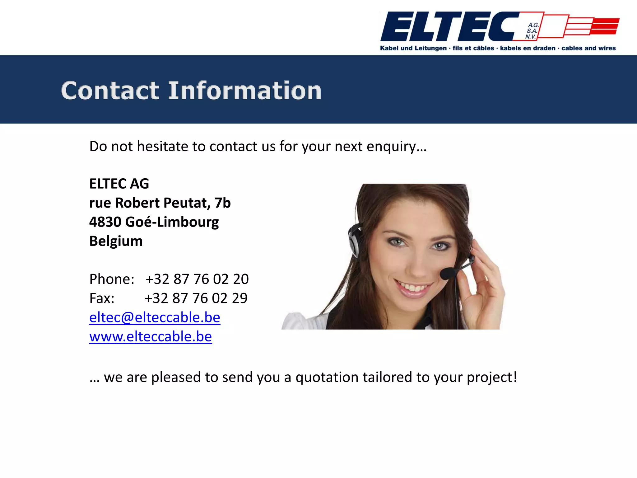 Eltec Cable Company Presentation | PPTX