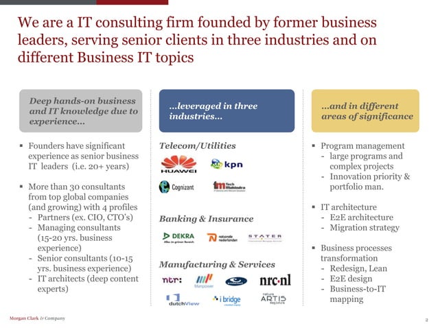 Company presentation Morgan Clark & Company | PPT