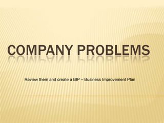 Company problems | PPT