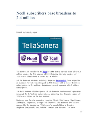 Company Profile of Ncell Pvt. Ltd. | PDF