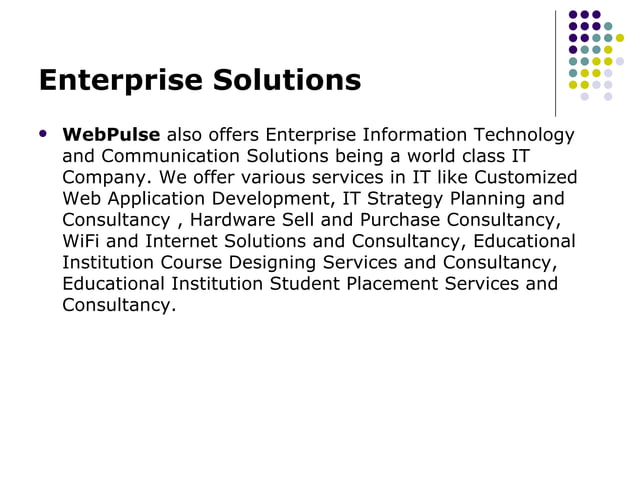 WebPulse Technologies Pvt. Ltd. Company Profile | PPT