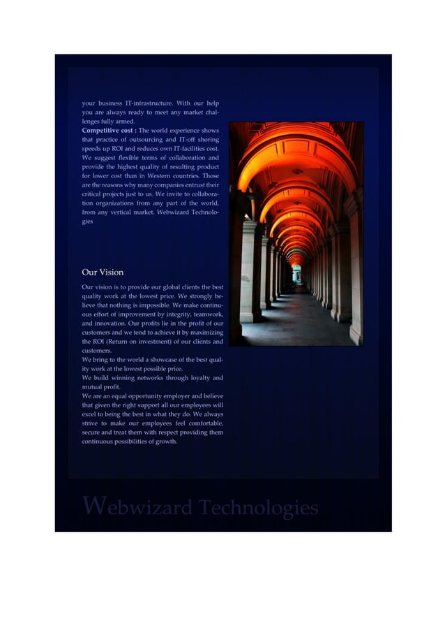 Company profile - Webwizard Technologies | PDF