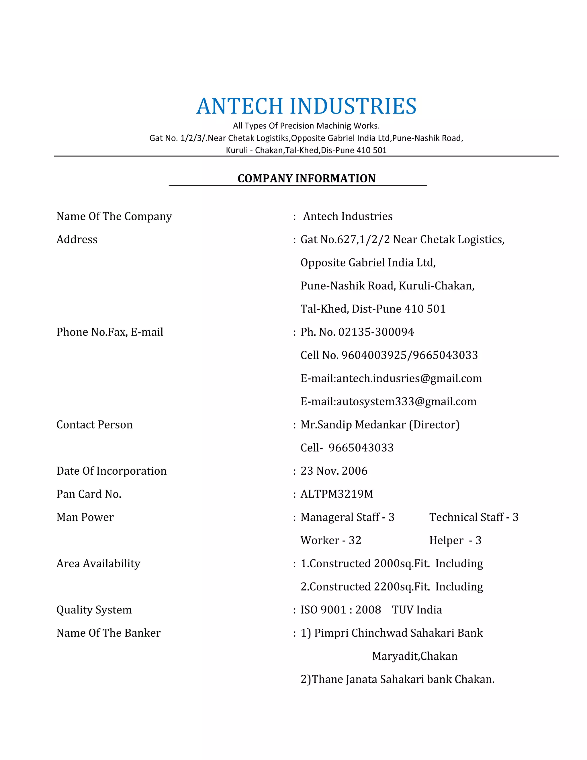 Company profile. | PDF