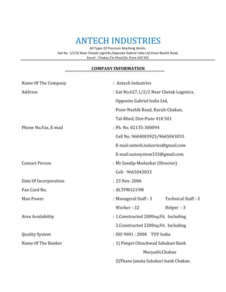 Company profile. | PDF