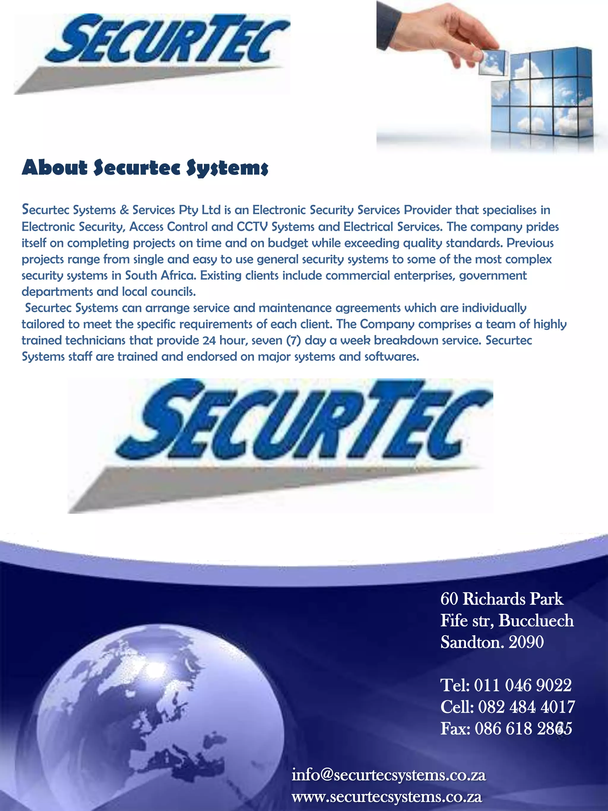 Company Profile. Securtec Security Systems & Services | PPTX