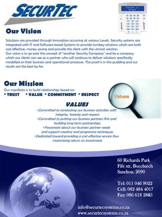 Company Profile. Securtec Security Systems & Services | PPTX