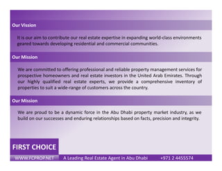 First Choice Properties - Company Profile | PDF